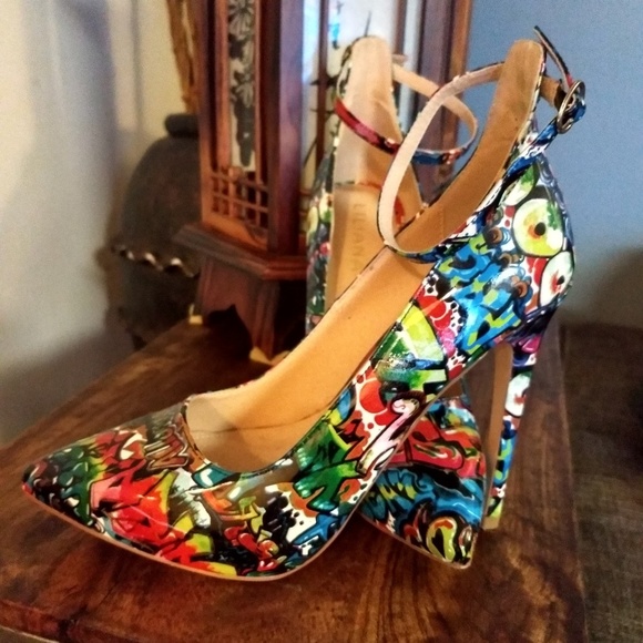 Shoes | Graffiti High Heels | Poshmark